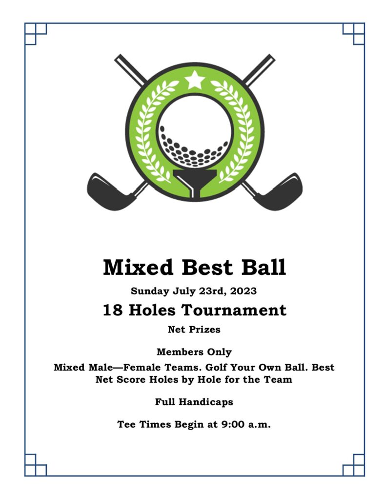 Mixed Best Ball - Sunshine Coast Golf & Country Club