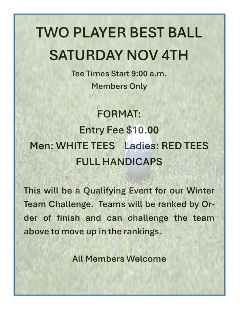 Fall 2 Ball - Sunshine Coast Golf & Country Club